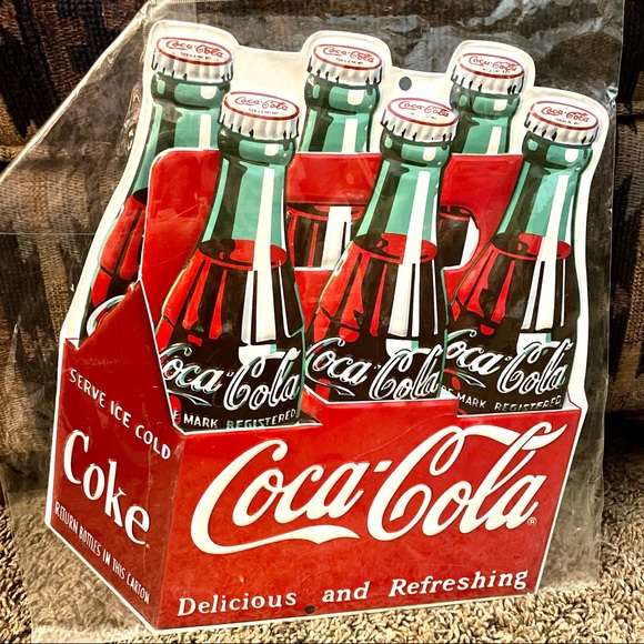 Coca Cola | Wall Decor | New Cocacola Diecut Embossed Metal Sign | Poshmark